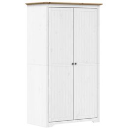 vidaXL - Kleiderschrank bodo Weiß und Braun 99x53,5x173 cm Kiefernholz