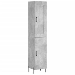 Jinlefu - Highboard Betongrau 34,5x34x180 cm Holzwerkstoff vidaXL