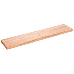 Waschtischplatte Hellbraun 180x40x(2-6) cm Massivholz Behandelt vidaXL