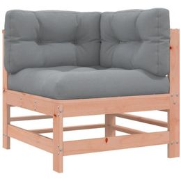 vidaXL - Ecksofa mit Kissen Massivholz Douglasie