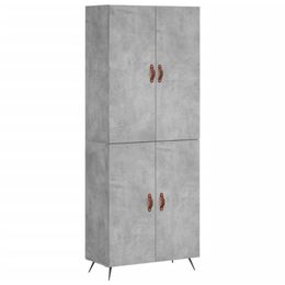 vidaXL - Highboard Betongrau 69,5x34x180 cm Holzwerkstoff