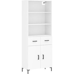 vidaXL - Highboard Weiß 69,5x34x180 cm Holzwerkstoff