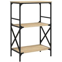 Bücherregal 3 Böden Sonoma-Eiche 59x35x90,5 cm Holzwerkstoff vidaXL