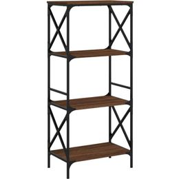 Bücherregal 4 Böden Braun Eiche 59x35x132 cm Holzwerkstoff vidaXL