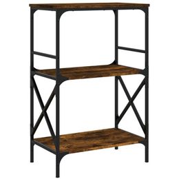 Bücherregal 3 Böden Räuchereiche 59x35x90,5 cm Holzwerkstoff vidaXL