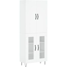 vidaXL - Highboard Weiß 69,5x34x180 cm Holzwerkstoff