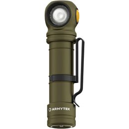 Wizard C2 Pro Max Olive White led Taschenlampe mit Gürtelclip, mit Holster akkubetrieben 400 - Armytek