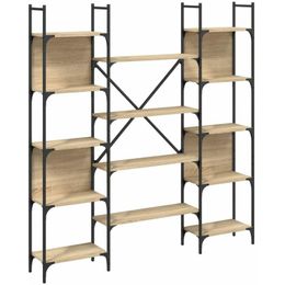 Bücherregal Sonoma-Eiche 155,5x24x166,5 cm Holzwerkstoff vidaXL