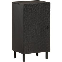 vidaXL - Beistellschrank Schwarz 40x33x75 cm Massivholz Mango