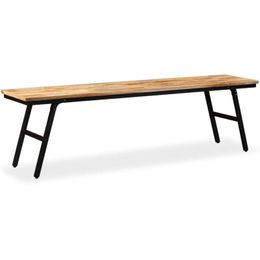 vidaXL - Sitzbank Recyceltes Teak und Stahl 160 x 35 x 45 cm