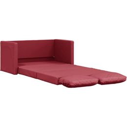 Bodensofa mit Schlaffunktion Weinrot 112x174x55 cm Kunstleder vidaXL