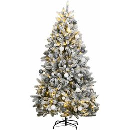 Künstlicher Weihnachtsbaum Klappbar 300 LEDs & Kugeln 270 cm vidaXL