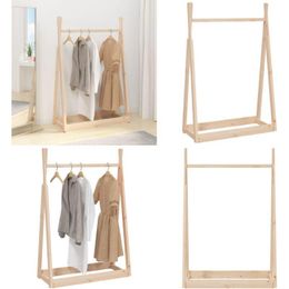 vidaXL Kleiderständer 100x45x150 cm Massivholz Kiefer - Kleiderständer, Garderobe, Garderobenständer, Kleiderschrank, Kleiderablage, Kleiderständer Holz,