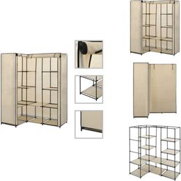 vidaXL - Kleiderschränke - Living Eckkleiderschrank Creme 130 x 87 x 169 cm - Creme