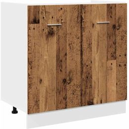 vidaXL - Spülenunterschrank Altholz-Optik 80x46x81,5 cm Holzwerkstoff