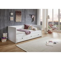 Relita Funktionsbett KIRA 90/180x200 inkl. Lattenrost und 3 Schubladen MDF weiß