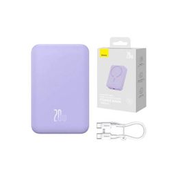 Baseus Powerbank Magnetic Mini 20000mAh 20W MagSafe (purple) Powerbank (Akku) - Purple - 20000 mAh