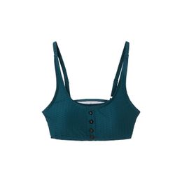 Tom Tailor Damen Bikini-Top, grün, Uni, Gr. 40