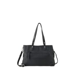 Tom Tailor Damen Larea Shopper, schwarz, Uni, Gr. ONESIZE