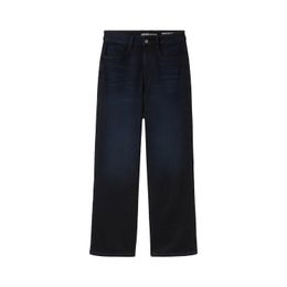 Tom Tailor Denim Damen Culotte Jeans mit recycelter Baumwolle, blau, Uni, Gr. XL