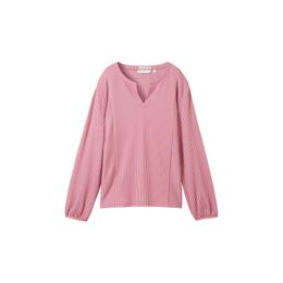 Tom Tailor Damen Gestreifte Bluse, rosa, Gestreift, Gr. XXL