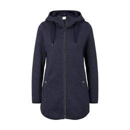 Tom Tailor Damen Sweatjacke mit Kapuze, blau, Gr. XS