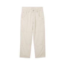 Tom Tailor Jungen Baggy Hose mit recycelter Baumwolle, beige, Gr. 152