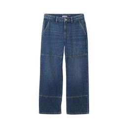 Tom Tailor Jungen Baggy Jeans mit recycelter Baumwolle, blau, Uni, Gr. 134