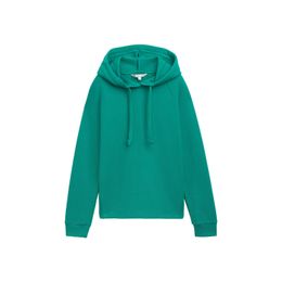 Tom Tailor Denim Damen Loose Fit Hoodie, grün, Uni, Gr. L