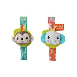 Bright Starts Rattle & teethe wrist pals w. monkey & elephant