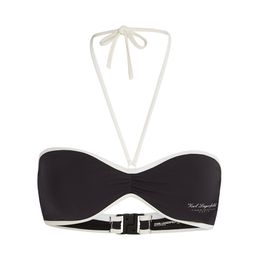 K by KARL LAGERFELD Karl Lagerfeld Bikinitop 'HOTEL' Damen Gr&ouml;&szlig;e 90 schwarz / wei&szlig;
