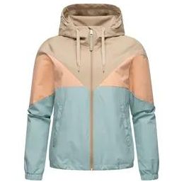 Funktionsjacke Ragwear "Rochele" Gr. M (38), blau (aquablau) Damen Jacken wasserdichte Übergangsjacke mit großer Kapuze