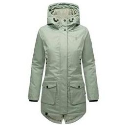 Parka Navahoo "Brinjaa" Gr. M (38), grün (mint) Damen Jacken Modischer Winter Kurzmantel mit zahlreichen Taschen