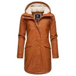 Regenjacke Ragwear "Tinsley" Gr. S (36), braun (zimt) Damen Jacken stylischer Regenparka für den Winter