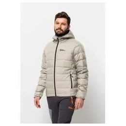 Daunenjacke Jack Wolfskin "ATHER DOWN HOODY M" Gr. S (48), beige (seal) Herren Jacken