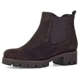 Chelseaboots Gabor Gr. 39, braun (dunkelbraun) Damen Schuhe Blockabsatz, Stiefelette mit Best Fitting Ausstattung