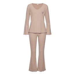 s.Oliver Pyjama Damen Gr&ouml;&szlig;e M braun / lila Winterkleid