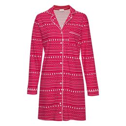Lascana Nachthemd Damen Gr&ouml;&szlig;e L/XL rot / wei&szlig;
