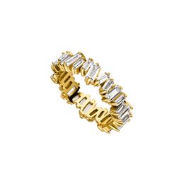 Paul Valentine Baguette Ring 14K Gold Plated