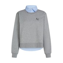 K by KARL LAGERFELD Karl Lagerfeld Sweatshirt 'Ikon' Damen Gr&ouml;&szlig;e M hellblau / grau