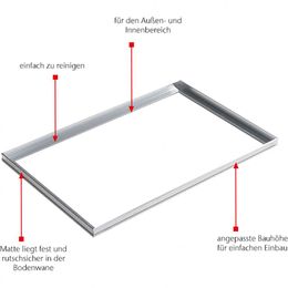 Aco Vario Winkelrahmen Steckprofil Alu natur f&uuml;r Schuhabstreifer Outdoor, 60x40 cm