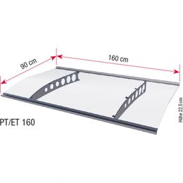 Gutta Pultvordach PT-ET Edelstahloptik Dach, 160 cm