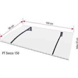 Gutta Pultvordach PT Secco Edelstahloptik Dach, 150 cm