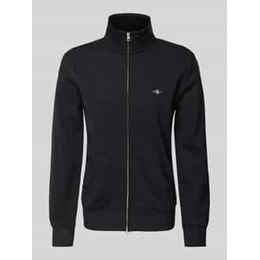 Gant Regular Fit Sweatjacke mit Label-Stitching Modell 'SGIELD'