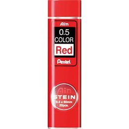 Pentel Ain STEIN C275-RD Feinminen-Bleistiftminen rot 0,5 mm, 20 St.