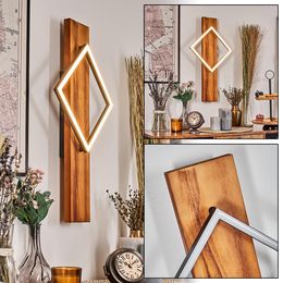 hofstein Pompu Wandleuchte LED Naturfarben, Schwarz, 1-flammig