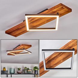 hofstein Pompu Deckenleuchte LED Naturfarben, Schwarz, 1-flammig