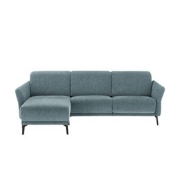 Höffner Ecksofa New York ¦ blau ¦ Maße (cm): B: 251 H: 85 T: 179