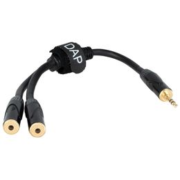 DAP-Audio DAP FLA5 - Stereo-Miniklinkenstecker auf 2 Stereo-Miniklinkenbuchsen, 0,3 m, schwarz