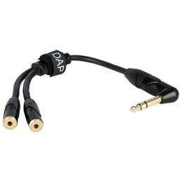 DAP-Audio DAP FLA5 - rechtwinkliger Stereo-Klinkenstecker auf 2 Stereo-Miniklinkenbuchsen, 0,3 m, schwarz